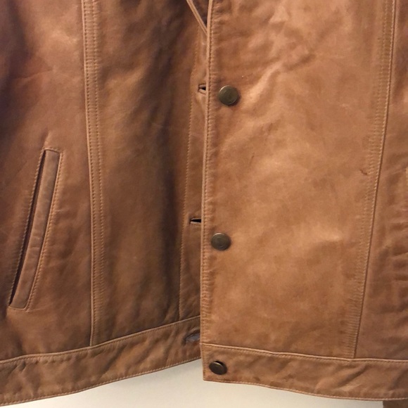 Talbots | Jackets & Coats | Vintage Talbots Leather Jacket Tan Xl ...
